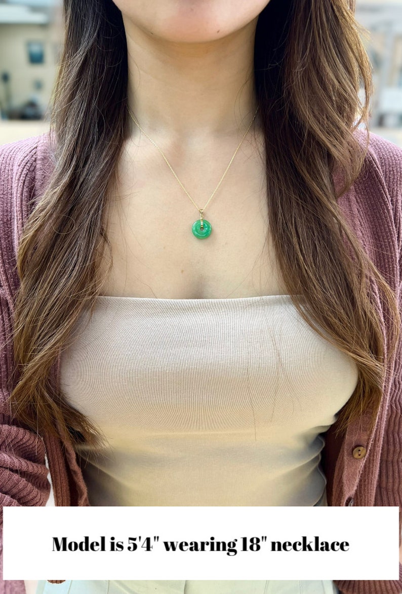 Real Jade Small Donut Round Pendant-jade Circle Necklace-solid - Etsy