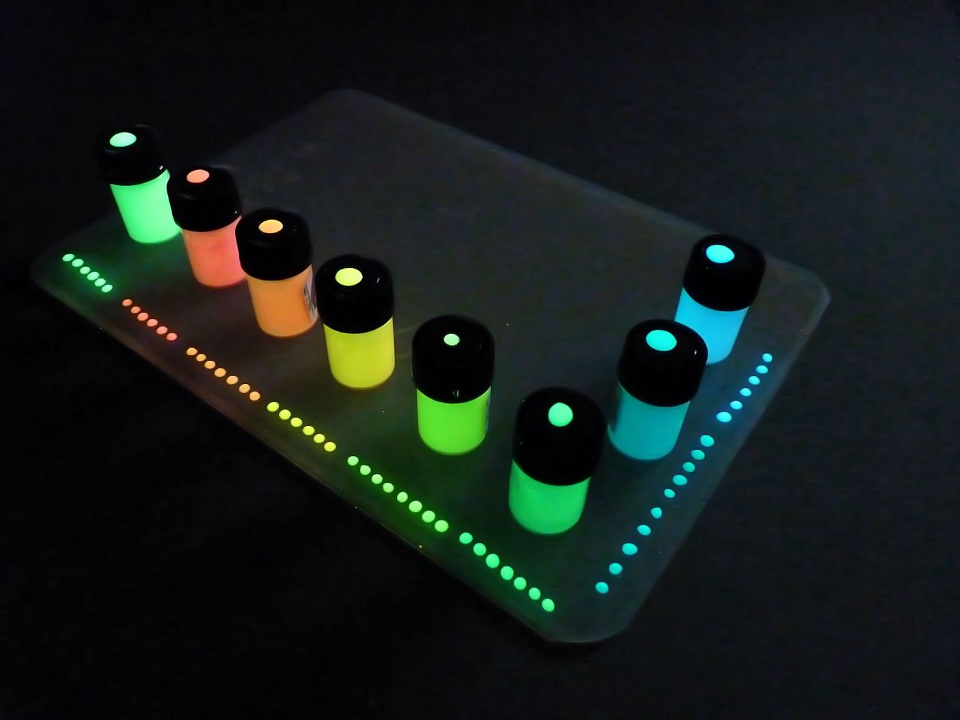 Glow-on® Super Phosphorescent Glow Paint Large 9.2 Ml Vial BLUE - Etsy