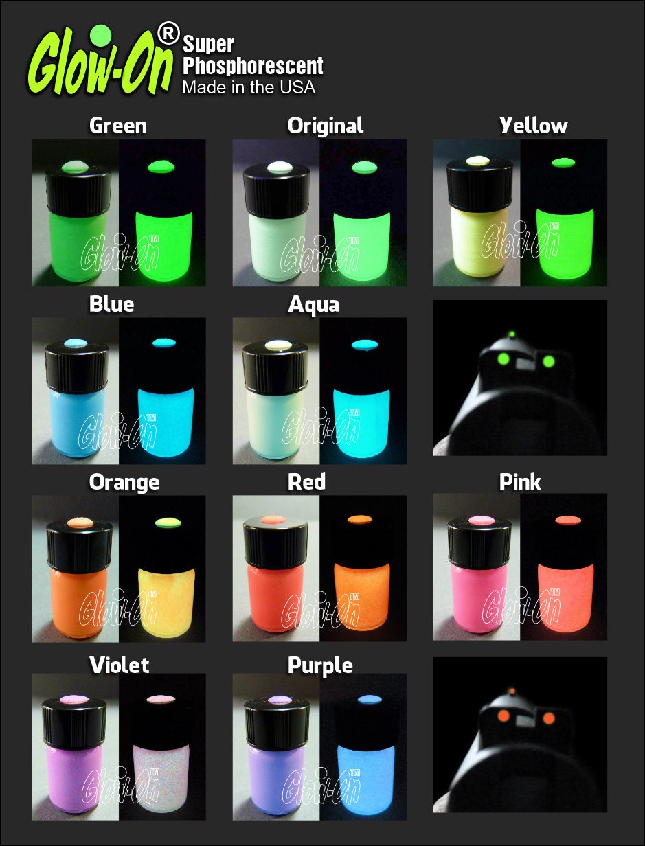 Glow-on® Super Phosphorescent Glow Paint Medium 4.6 Ml Vial YELLOW - Etsy
