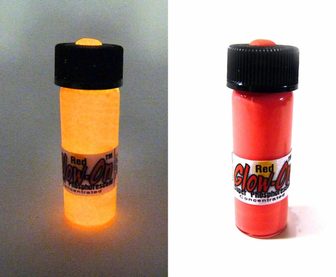 Glow-on® Super Phosphorescent Glow Paint Medium 4.6 Ml Vial RED - Etsy