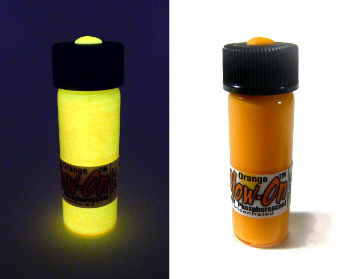 Glow-on® Super Phosphorescent Glow Paint Medium 4.6 Ml Vial ORANGE - Etsy