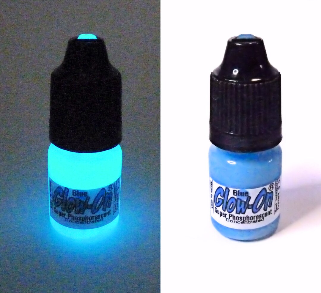 Glow on Super Phosphorescent Paint W/tip Applicator, Blue Color, Blue ...