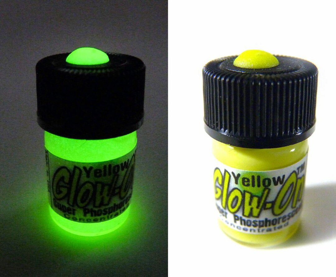 Glow-on® Super Phosphorescent Glow Paint Small 2.3 Ml Vial YELLOW - Etsy