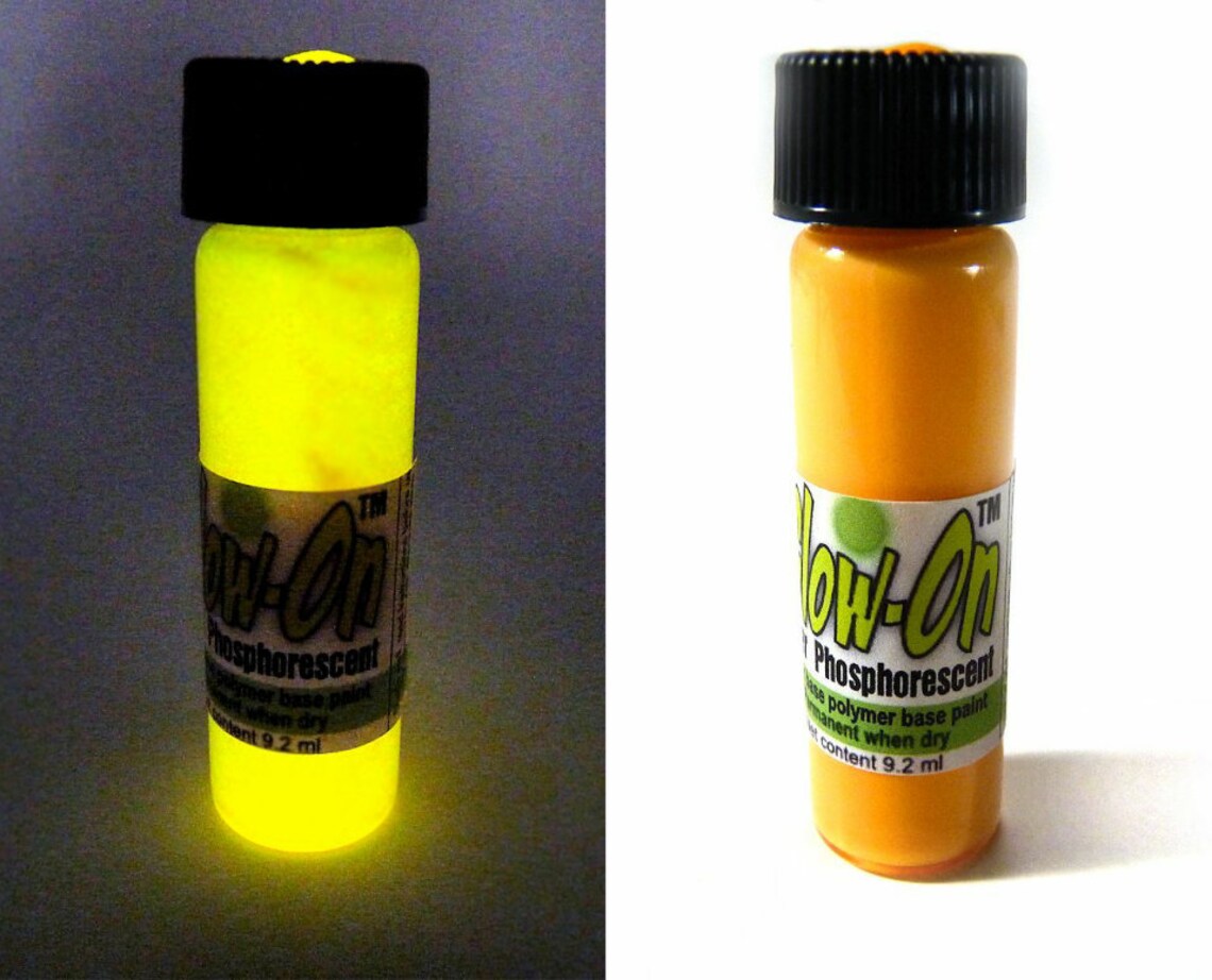 Glow-on® Super Phosphorescent Glow Paint Large 9.2 Ml Vial - Etsy UK
