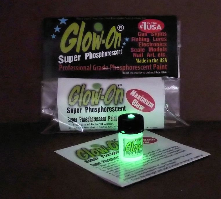 Glow-on® Super Phosphorescent Glow Paint Large 9.2 Ml Vial - Etsy UK