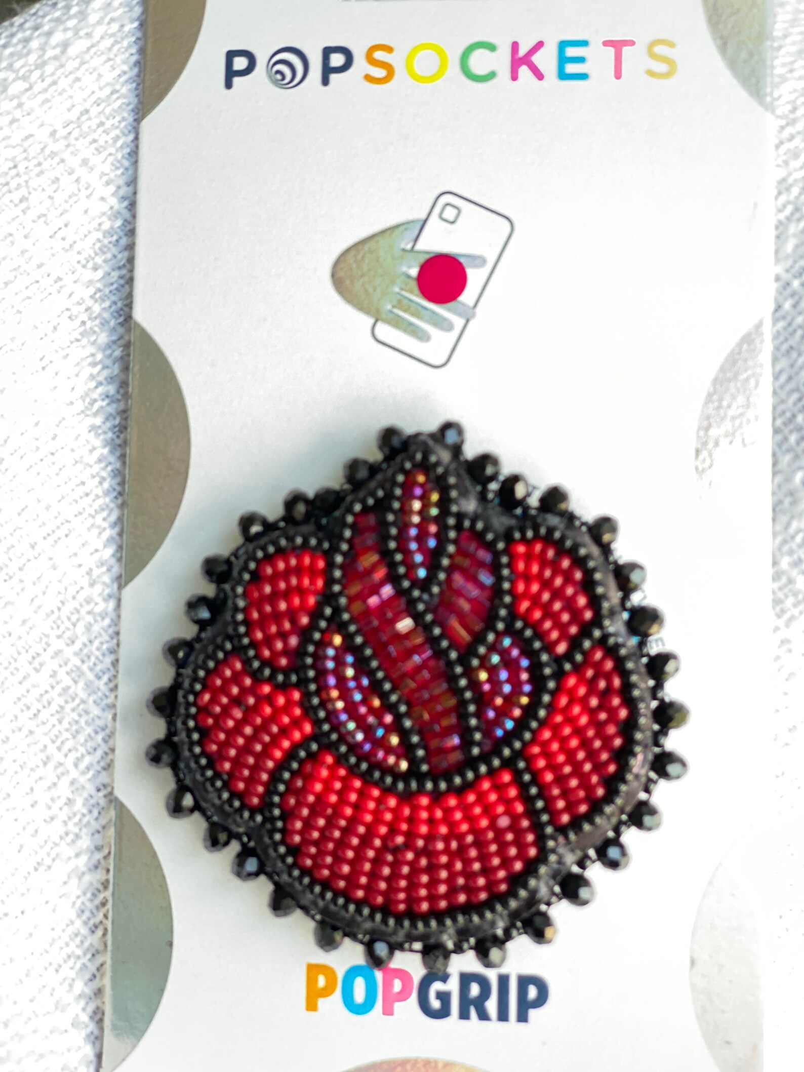 Red Rose Contemporary Beaded Popsocket | Phone Accessory - Etsy