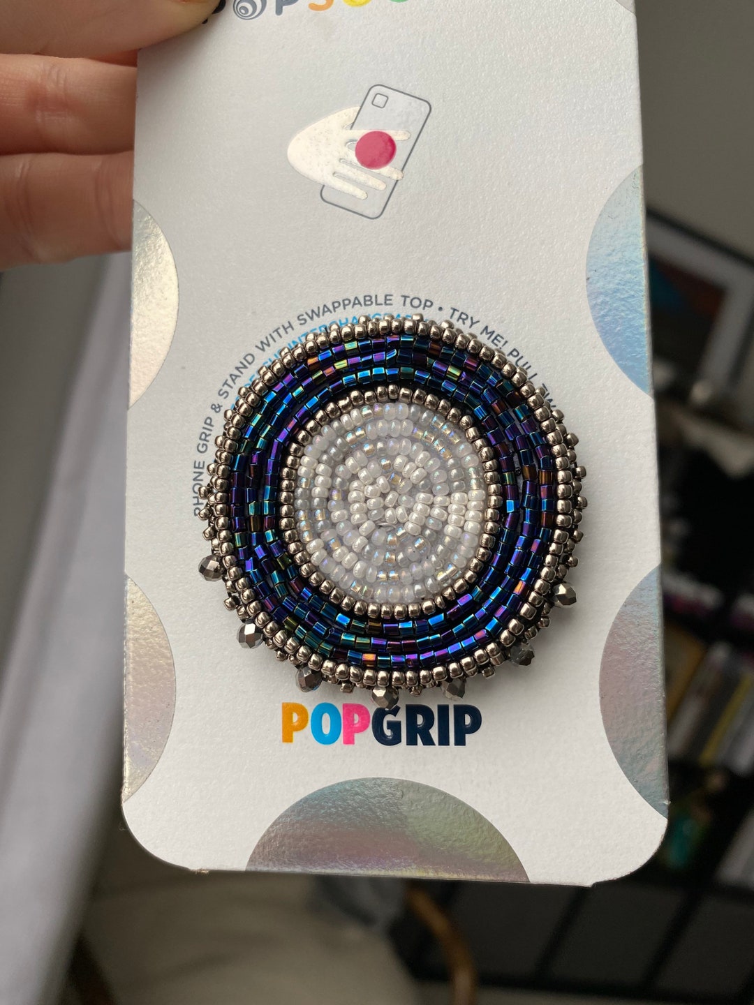 Cosmic Moon Beaded Popsocket Phone Accessory - Etsy Ireland