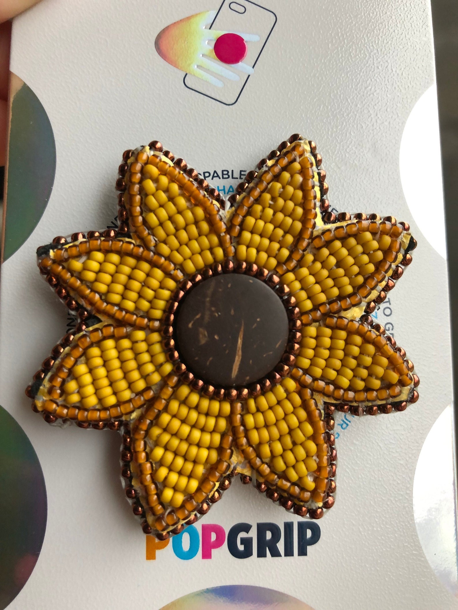 Sunflower Beaded Popsocket Phone Accessory - Etsy Canada