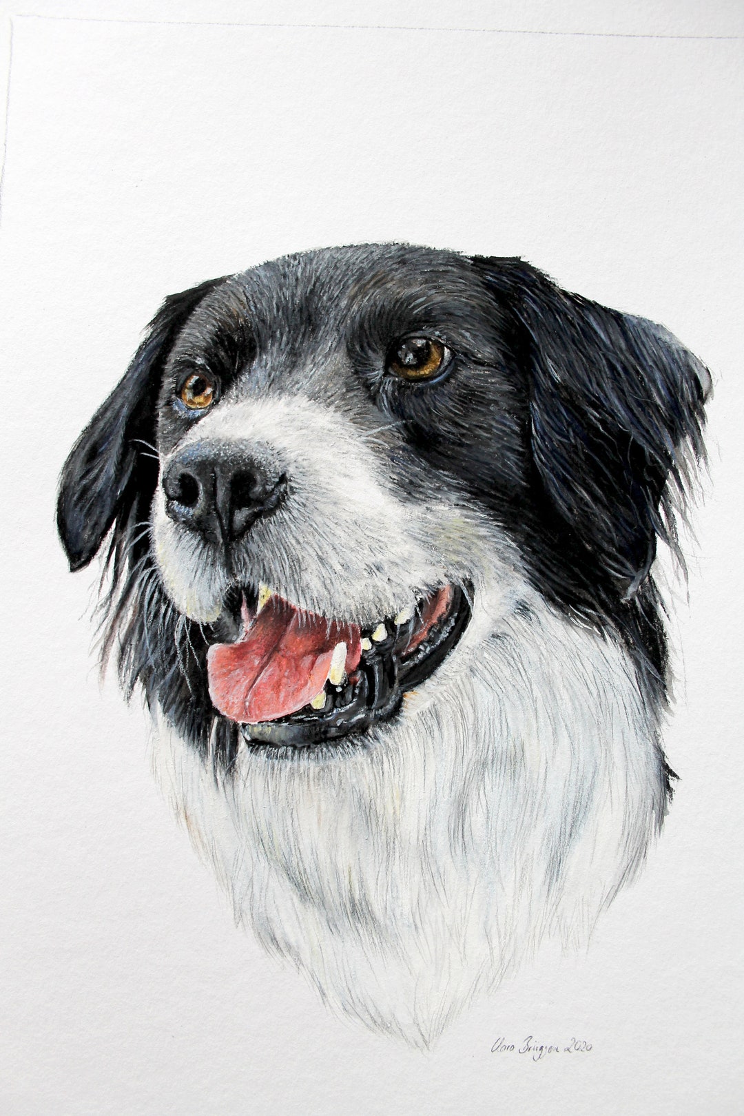 Animal Portrait Commissioned Painting Pet Portrait Animal - Etsy