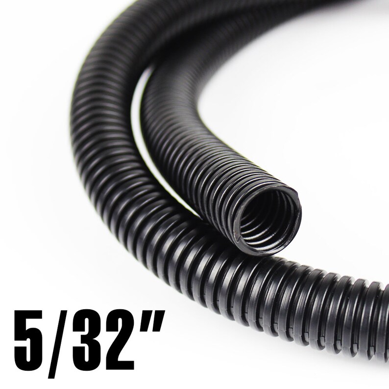 Black Split Wire Loom Conduit Corrugated Choose Hot Sizes Flex - Etsy