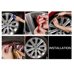 Blue Car Vehicle Wheel Rims Trim Colorful Strip Tape Car Rims - Etsy