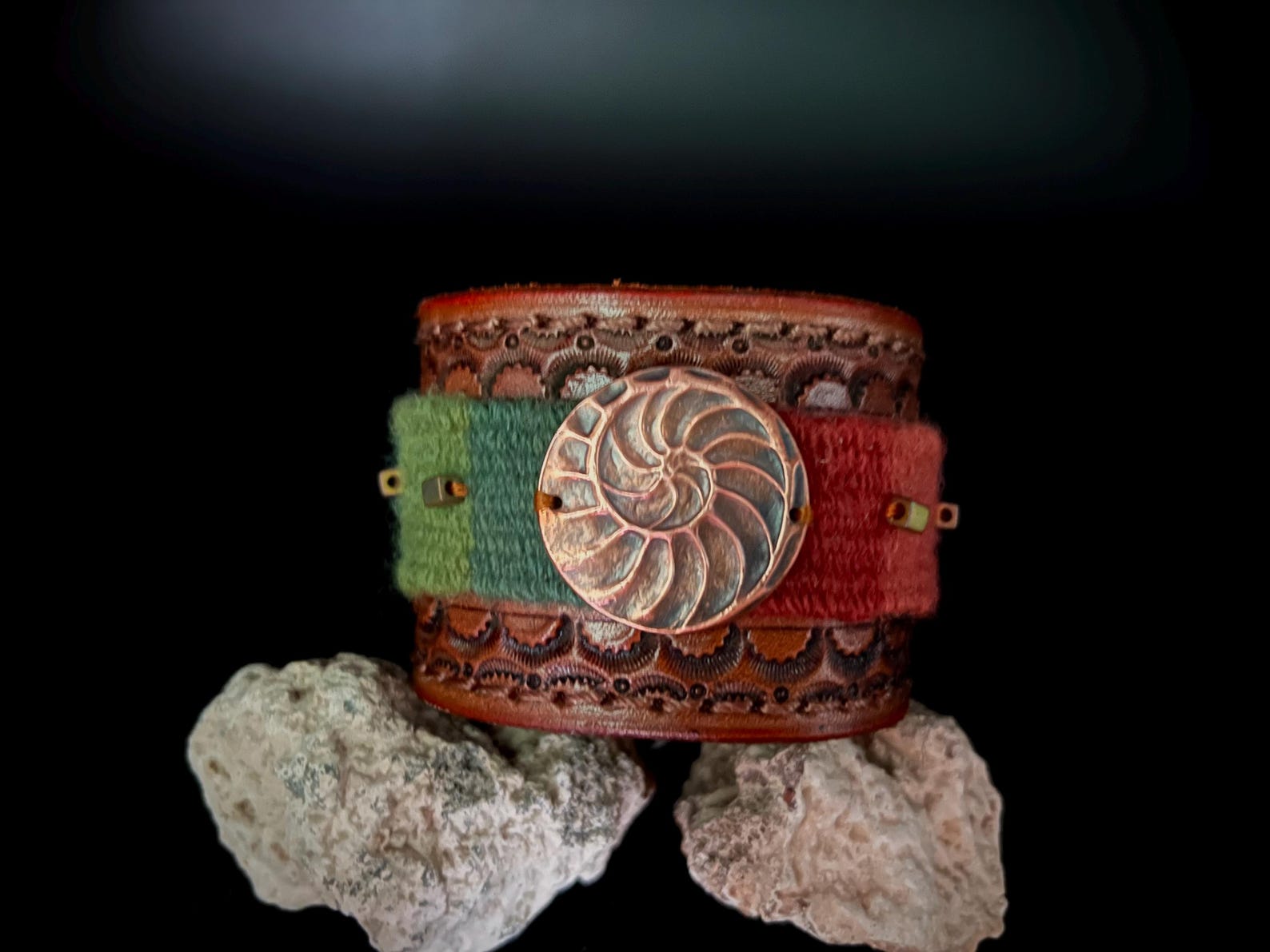 Custom Leather Cuff Bracelet, Personalized, Hand-tooled, Hand-woven ...