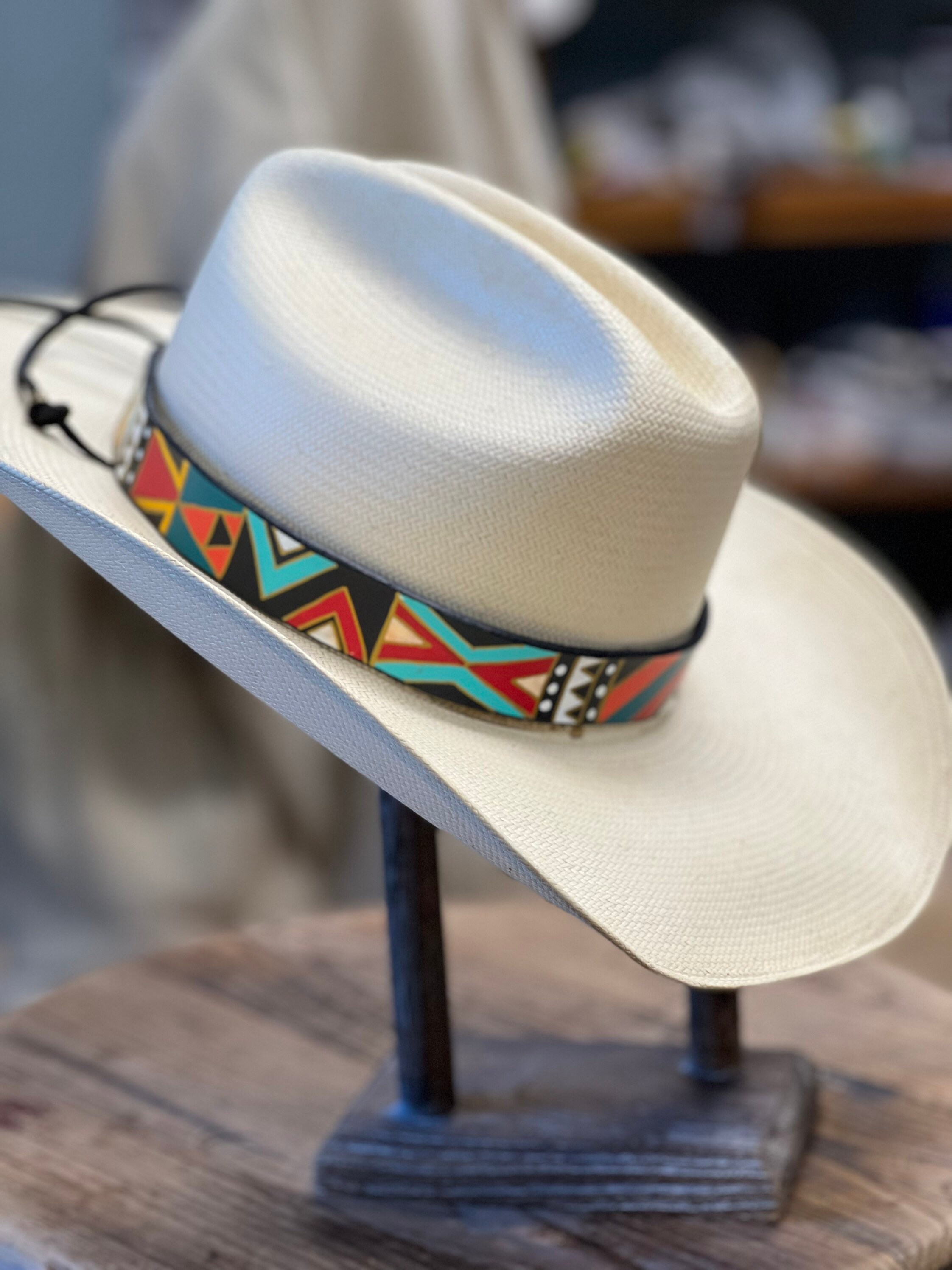 Hand-painted Leather Hat Band, Customized, Adjustable - Etsy