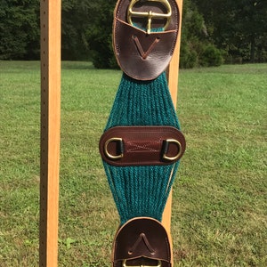 Leather Cinch Guard Buckle Protector Girth Guard Leather Pocket Style ...