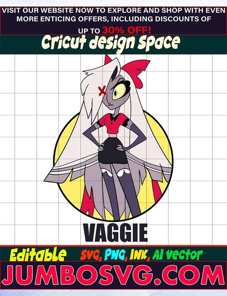 Editable Angel Dust Hazbin Hotel SVG, Alastor Sticker, Loona Sticker ...