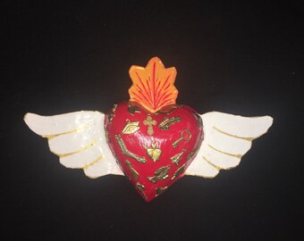 Paper mache heart | Etsy