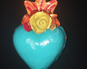 Paper mache heart | Etsy