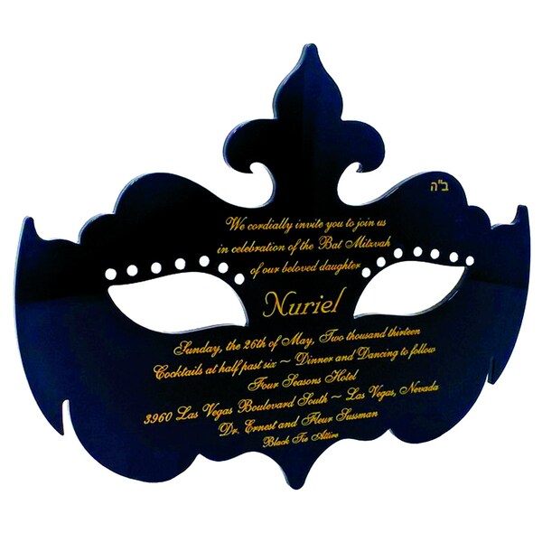 Acrylic Masquerade Invitation - Etsy