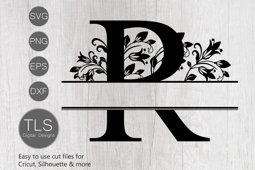 Letter R Split Monogram SVG Split Monogram SVG Letter R - Etsy