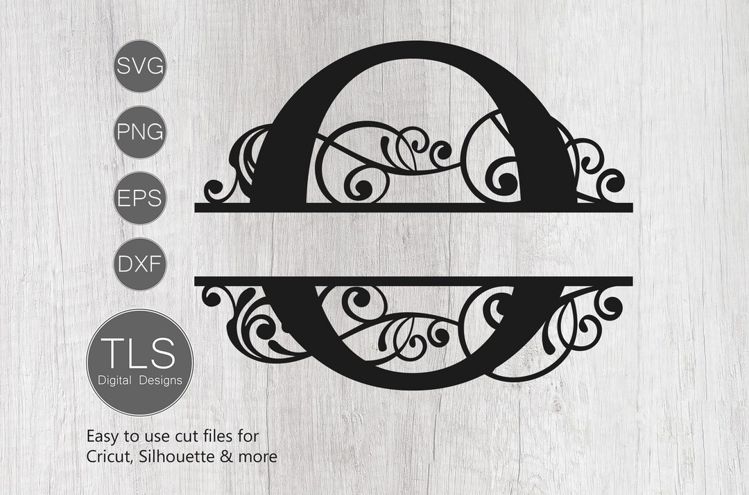 Letter O Split Monogram SVG Split Monogram SVG Letter O - Etsy