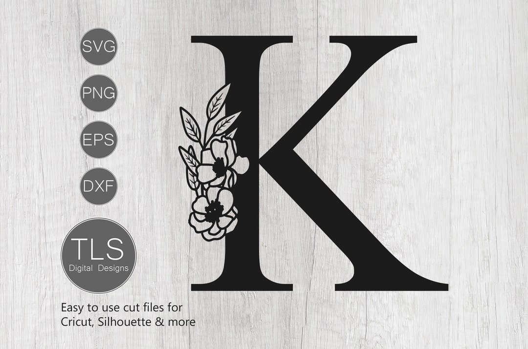 Letter K SVG Botanical Alphabet Svg Letter K Cricut - Etsy Ireland