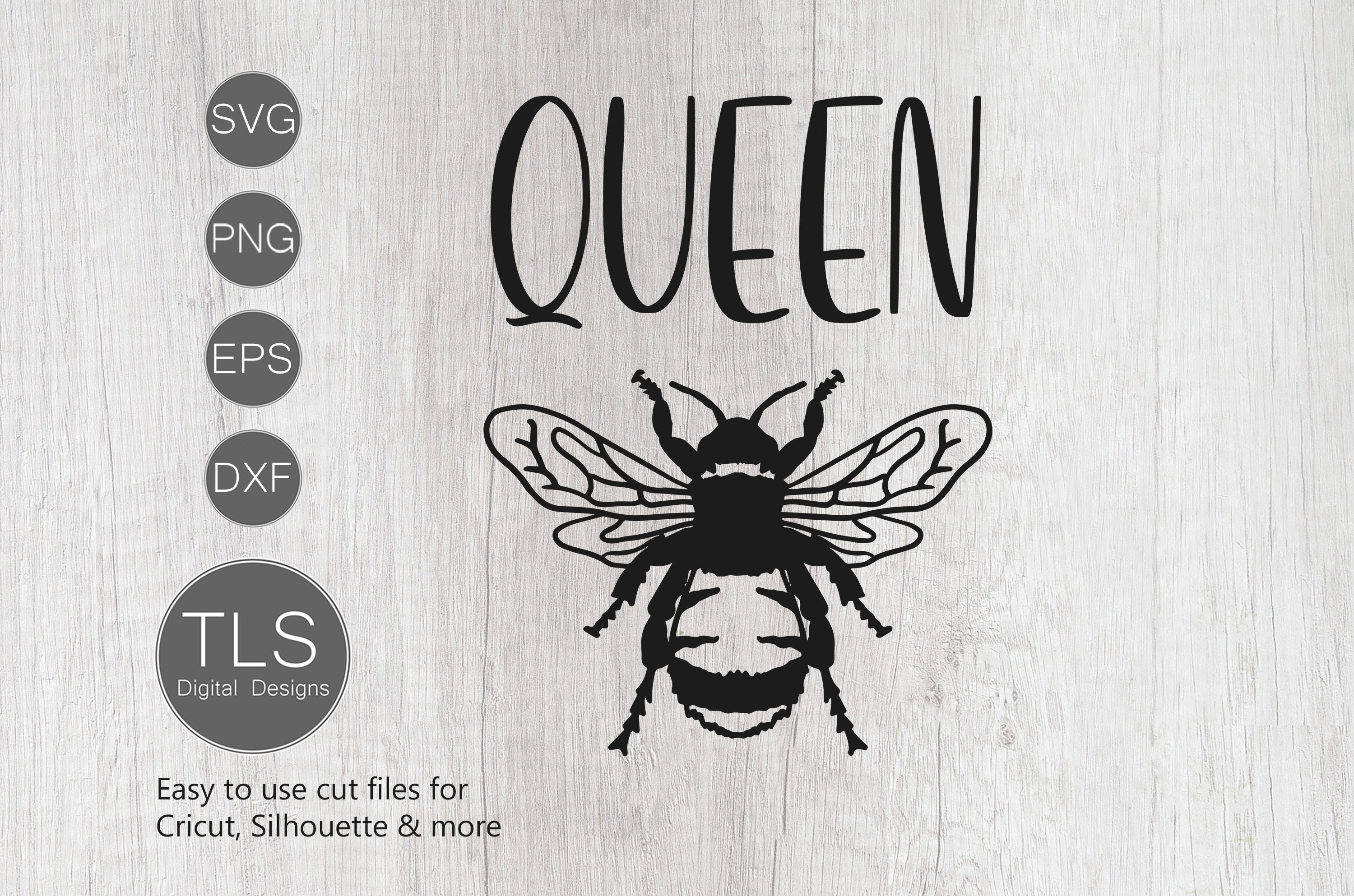 Floral Bee Svg For Cricut Silhouette Cut File Bee Svg Queen Bee Svg ...