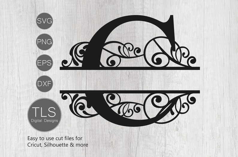 Letter C Split Monogram SVG Split Monogram SVG Letter C - Etsy