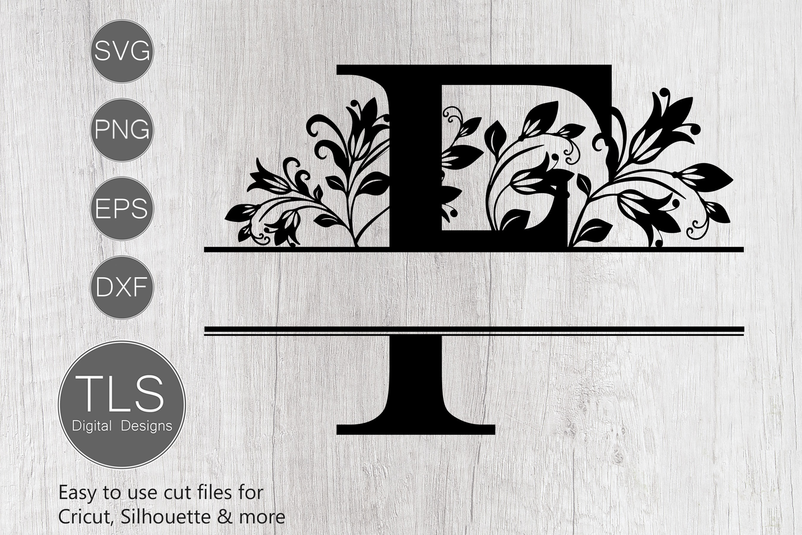 Buchstabe F Split Monogramm SVG Split Monogramm SVG | Etsy