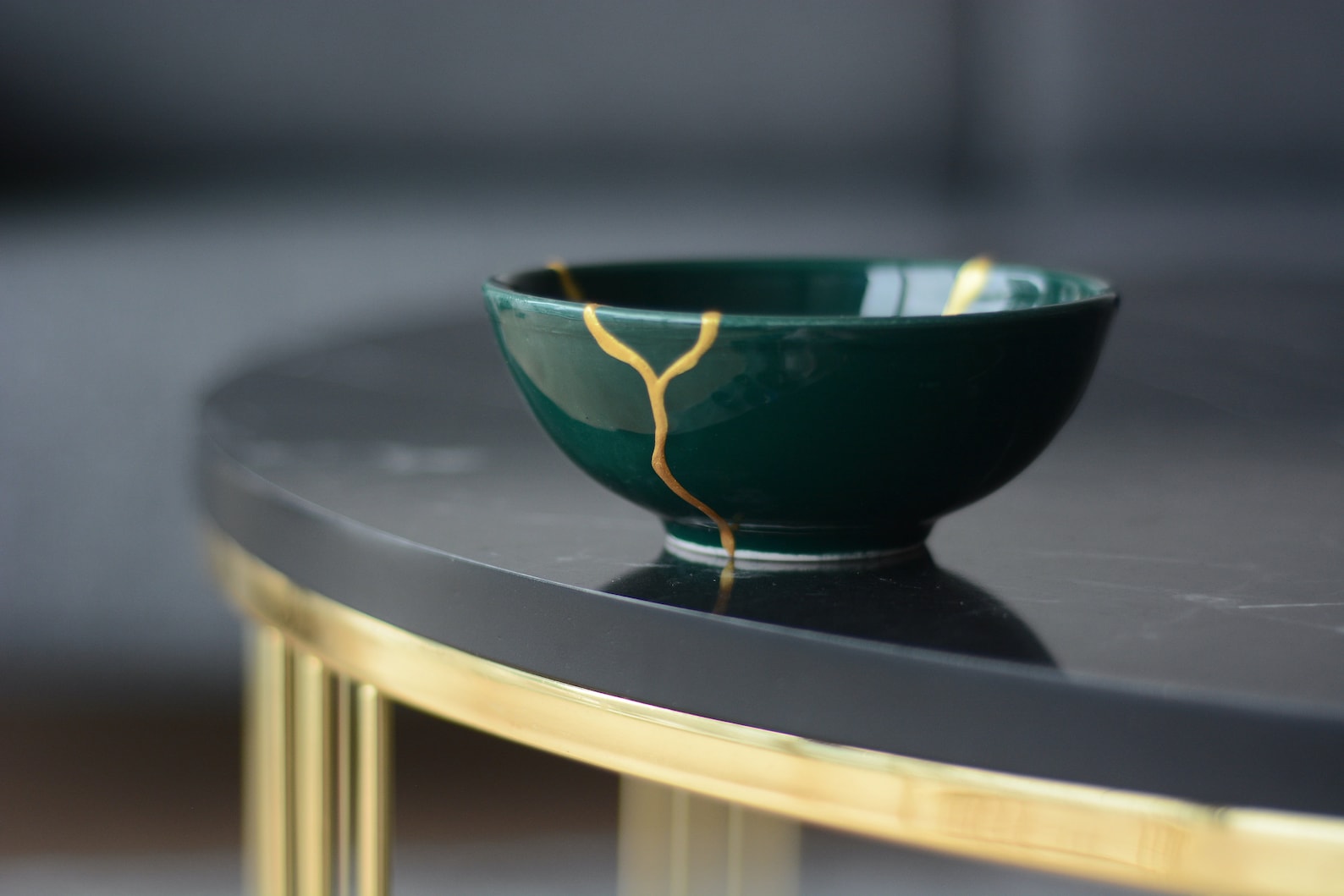 Green Kintsugi Inspired Bowl Handmade Iznik Pottery | Etsy