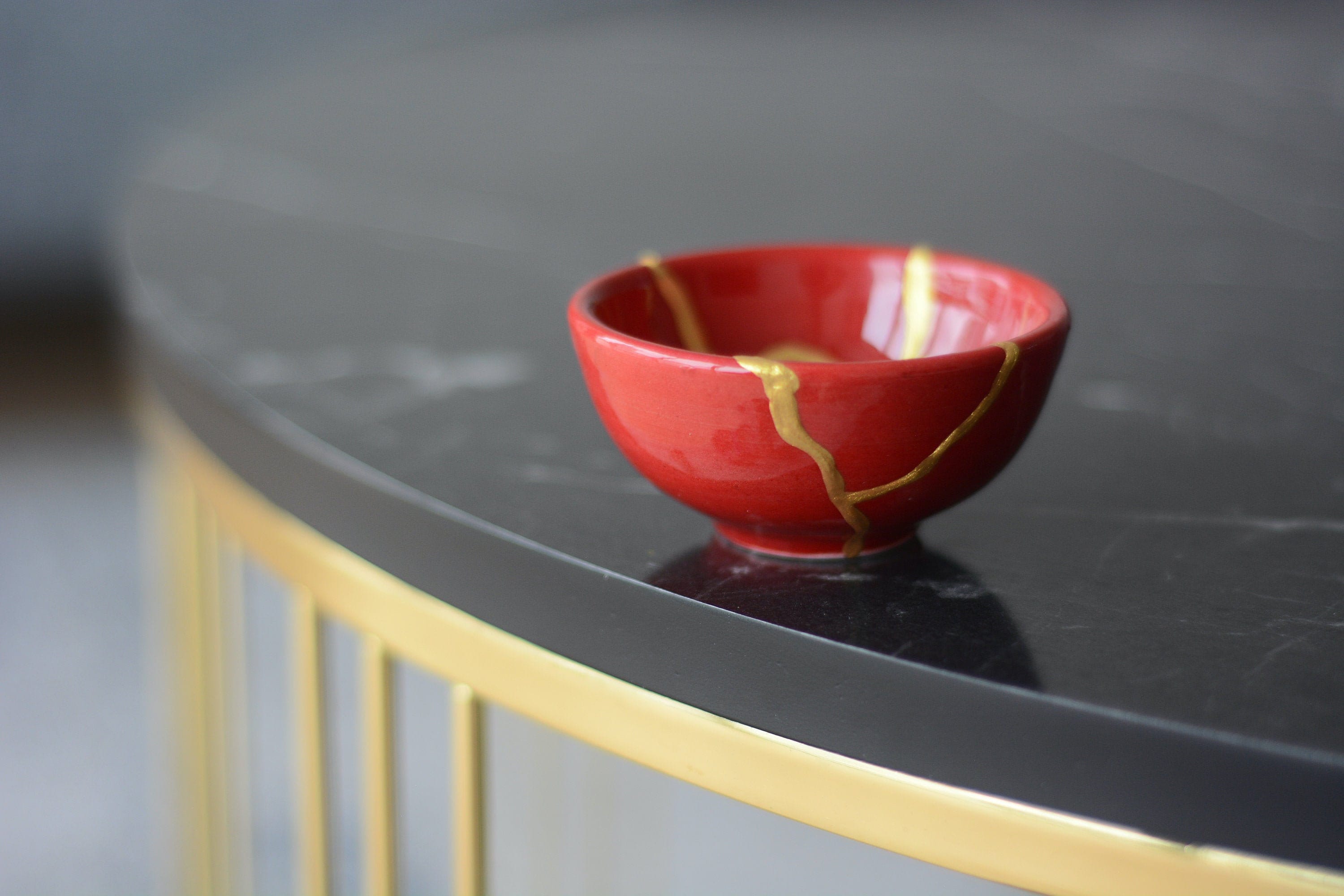 Small Size Red Kintsugi Inspired Bowl - Handmade Iznik Pottery - Etsy
