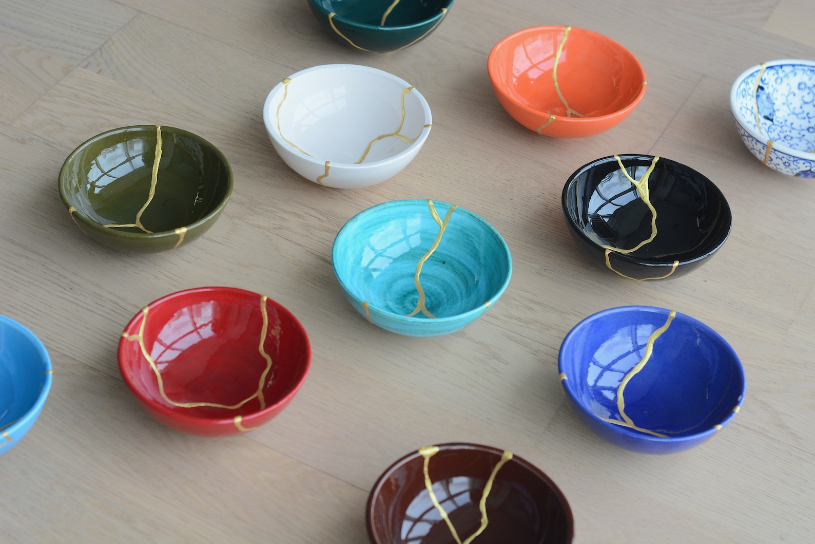 Olive Khaki Green Kintsugi Inspired Bowl Handmade Iznik Pottery - Etsy