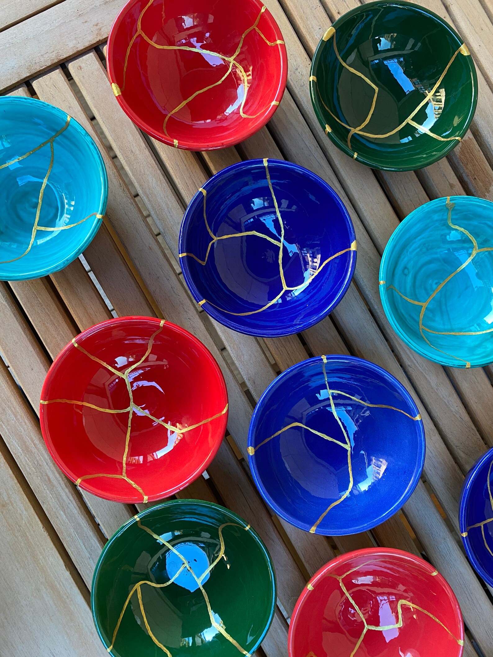 Green Kintsugi Inspired Bowl - Handmade Iznik Pottery - Etsy UK