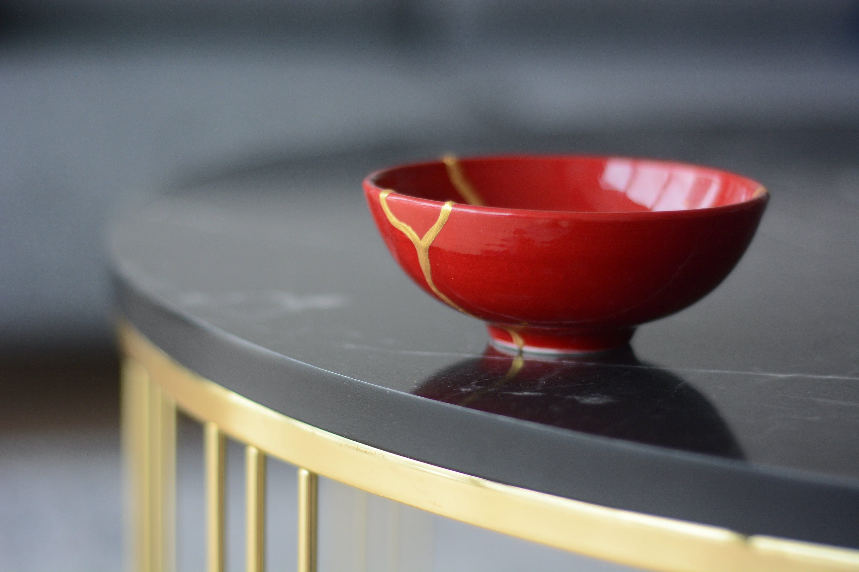 Red Kintsugi Inspired Bowl - Handmade Iznik Pottery - Etsy