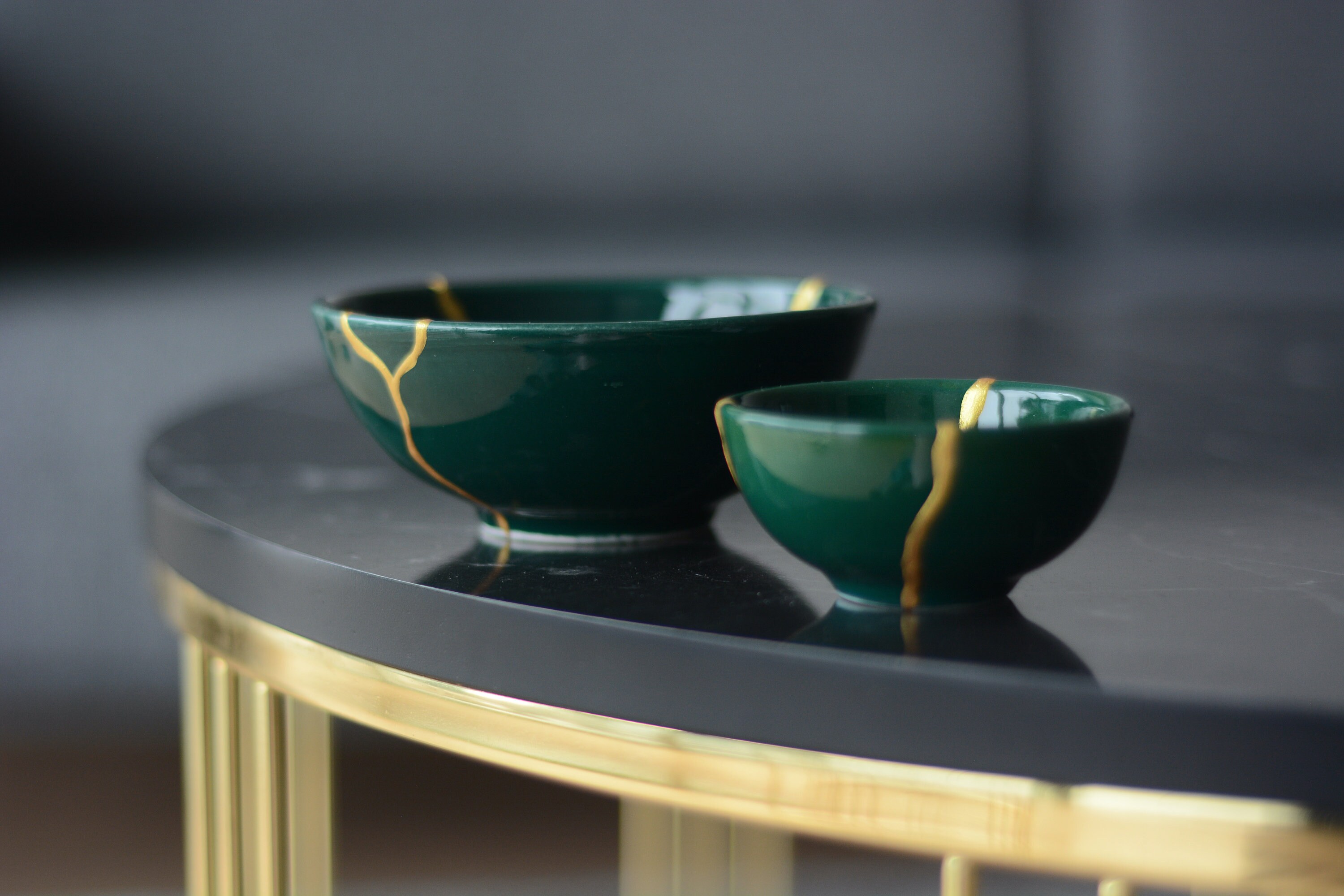 Small Size Green Kintsugi Inspired Bowl Handmade Iznik | Etsy