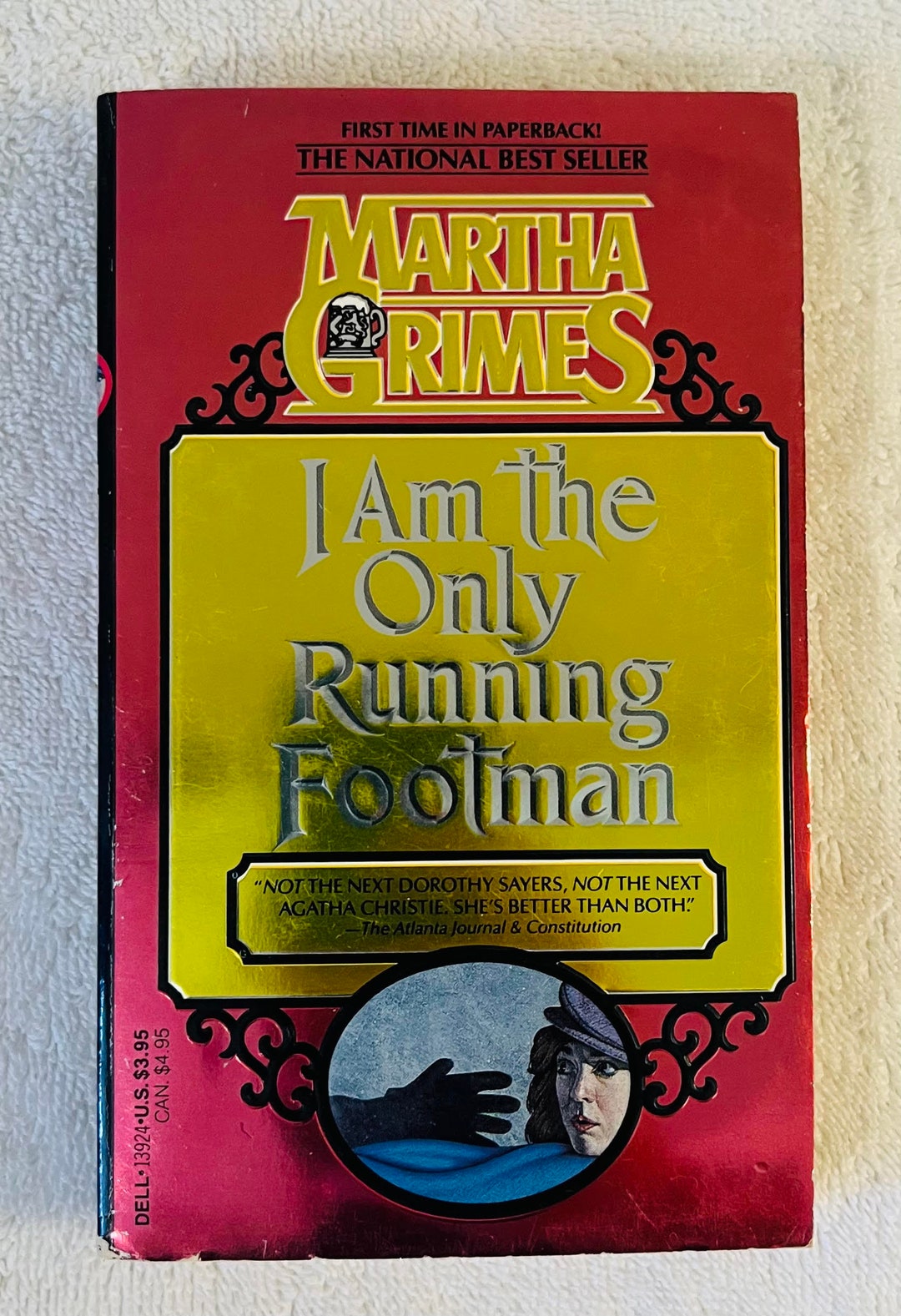 MARTHA GRIMES - I Am the Only Running Footman - 1987 First Printing ...
