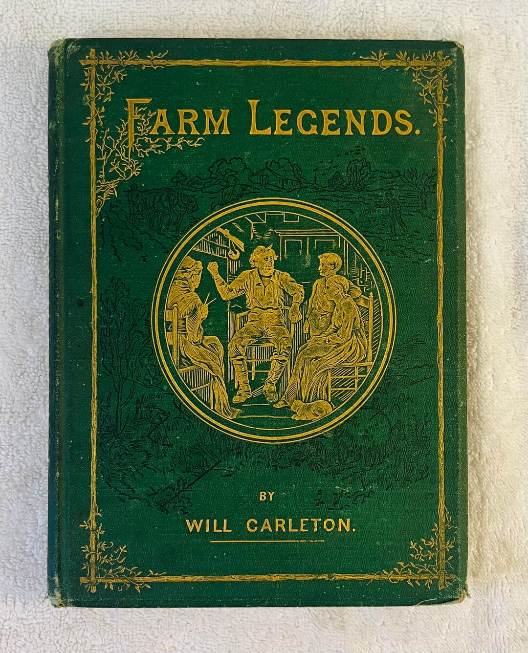 Vintage 1875 Decorated Cloth Will Carleton Farm Legends Poetry - Etsy