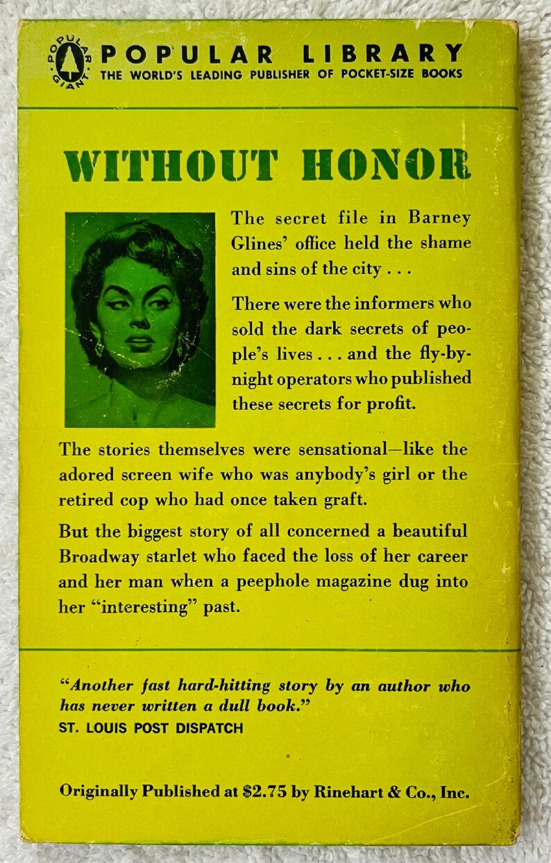 WILLIAM ARD - Cry Scandal - 1958 Popular Library Paperback Mystery - Etsy