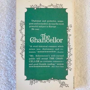 LAWRENCE SCHOONOVER - the Chancellor - 1971 Historical Fiction ...
