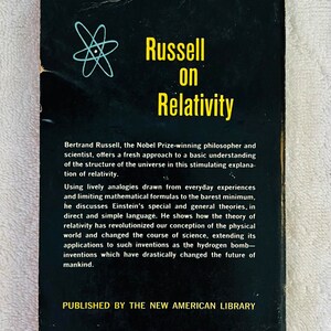 BERTRAND RUSSELL the ABC of Relativity 1960 Mentor Paperback - Etsy
