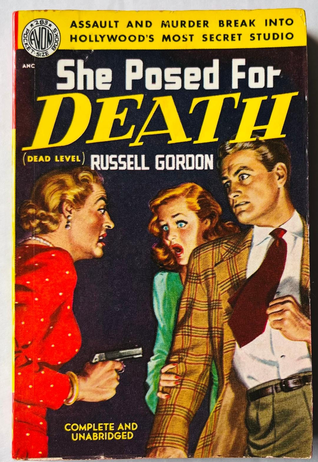 RUSSELL GORDON - She Posed for Death - 1950 Avon Paperback Mystery ...