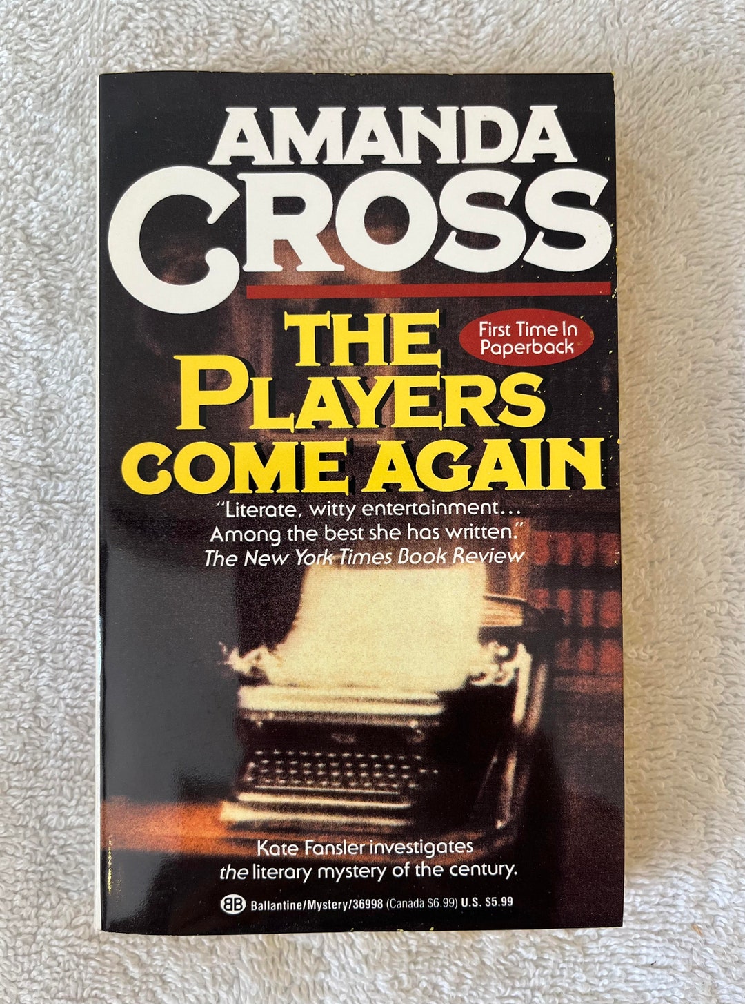 AMANDA CROSS - the Players Come Again - 1991 Paperback Mystery - Etsy