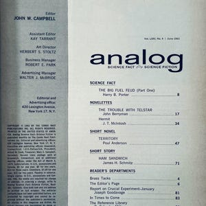 ANALOG Magazine - June 1963 Issue - Poul Anderson, James H. Schmitz ...