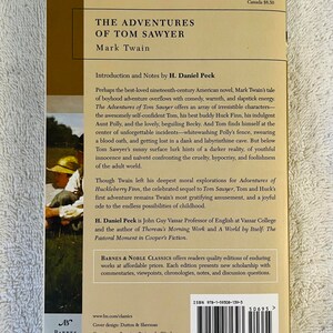 MARK TWAIN the Adventures of Tom Sawyer Barnes & Noble Classics Soft ...
