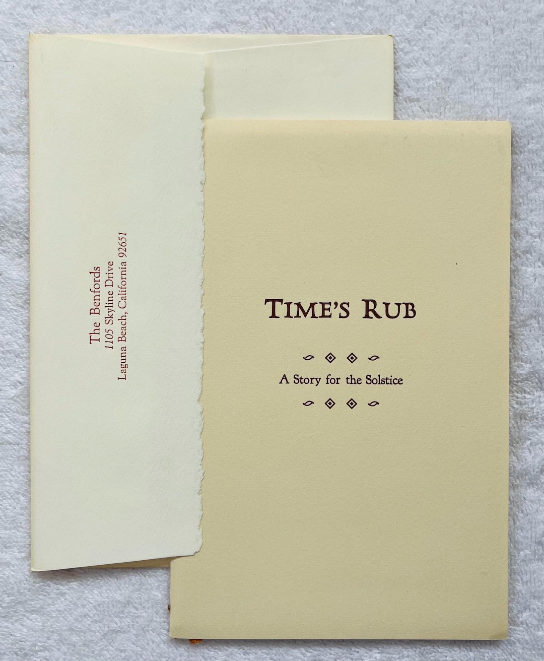GREGORY BENFORD Time's Rub 1984 SIGNED Chap Book From Cheap Street ...