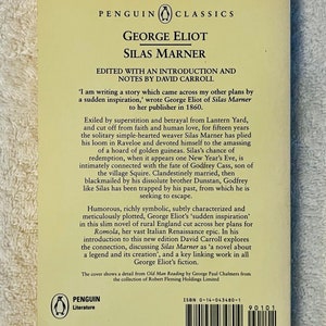 GEORGE ELIOT - Silas Marner - 1996 Penguin Classics Trade Soft Cover - Etsy