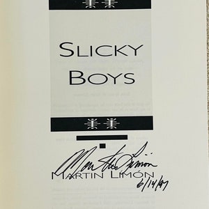 MARTIN LIMON - Slicky Boys - 1997 SIGNED First Printing Hardcover in Dj - Etsy