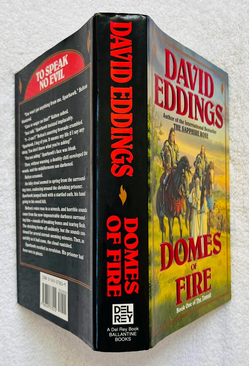 DAVID EDDINGS - Domes of Fire - 1993 First Printing Hardcover in Dj - Etsy