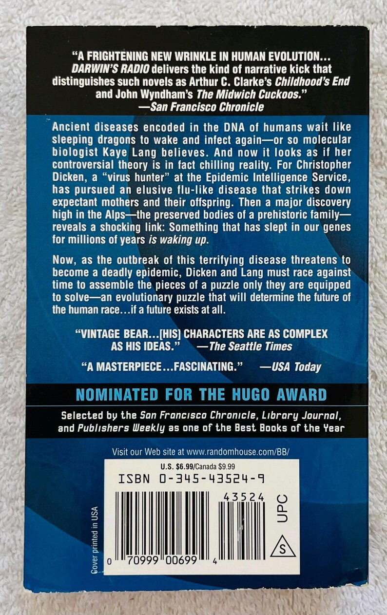 GREG BEAR - Darwin's Radio - 2000 Ballantine Paperback First Printing ...