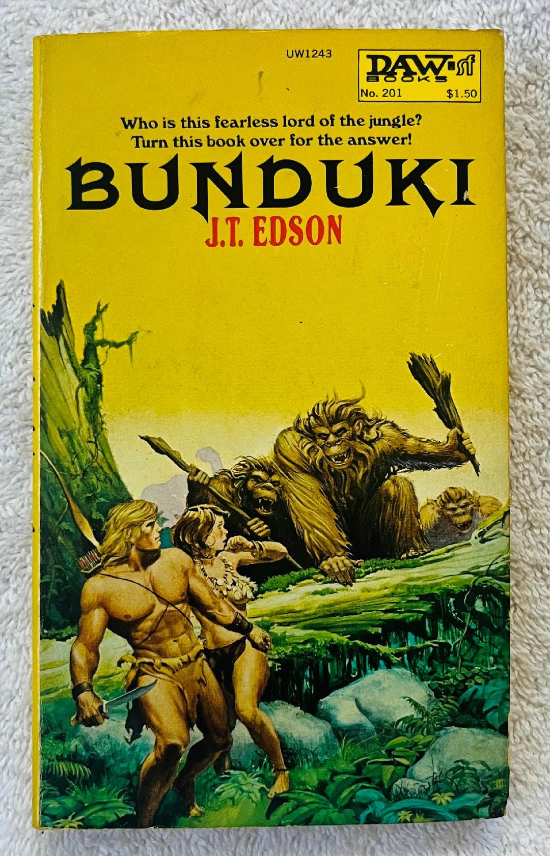 J. T. EDSON - Bunduki - 1976 First Printing Daw Paperback - Tarzan ...