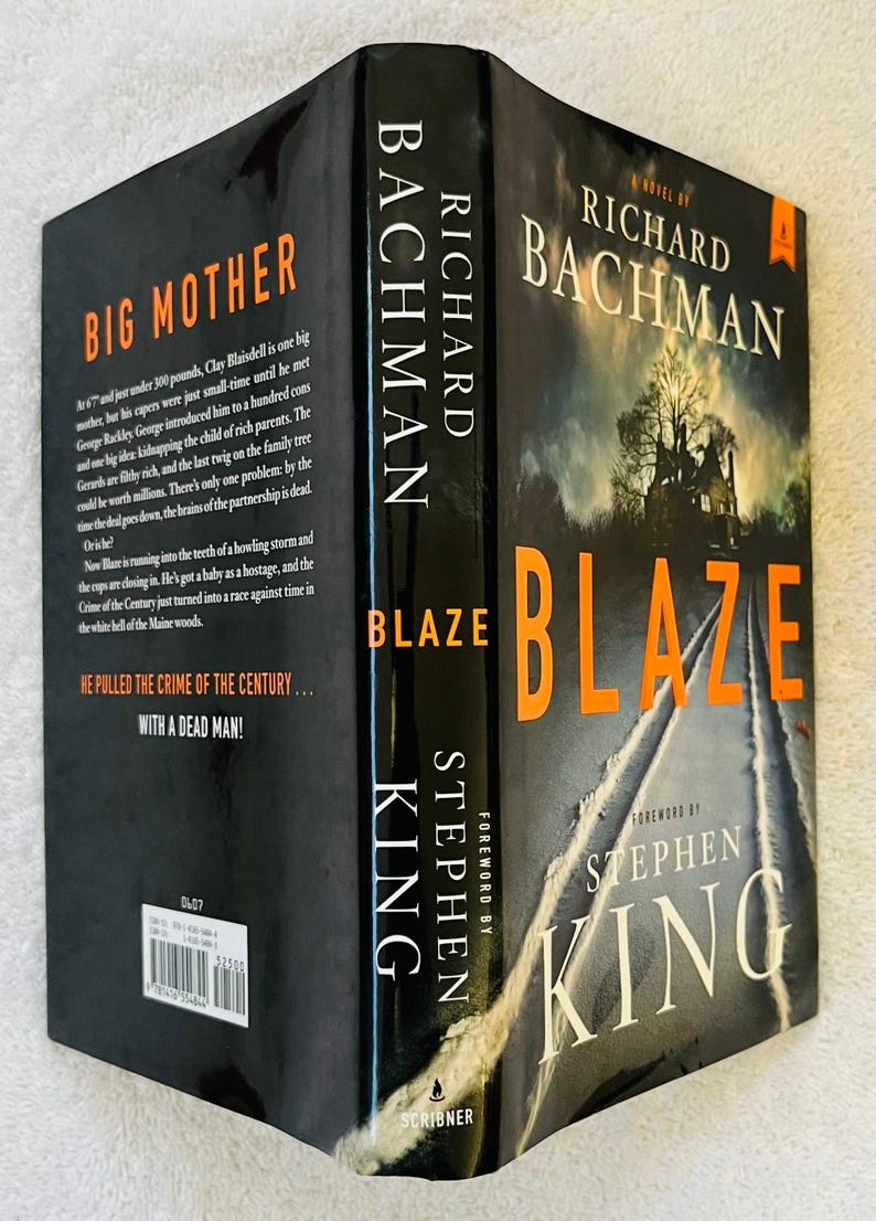 STEPHEN KING as Richard Bachman - BLAZE - First Printing Hardcover in ...